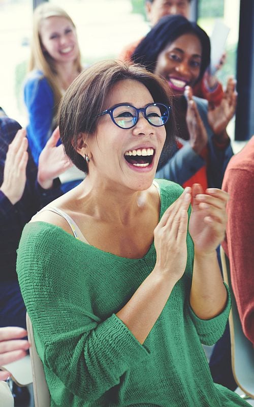 Happy Middle Aged Students in Class 500×800 – Eden Method